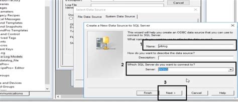 Enter A Name And Description Of Your Dsn