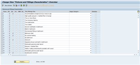 Rebdfixfitchar Sap Tcode Fixtfittings Characteristics Transaction Code