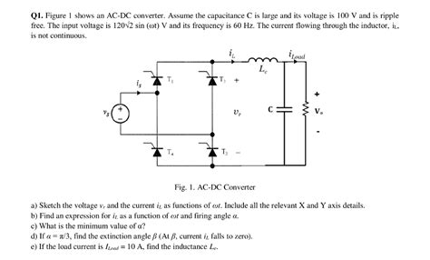 Solved Q1 Figure 1 Shows An Ac Dc Converter Assume The