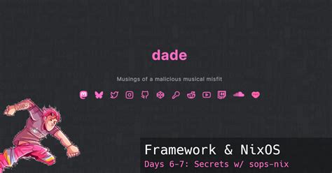 framework and nixos sops nix secrets management dade