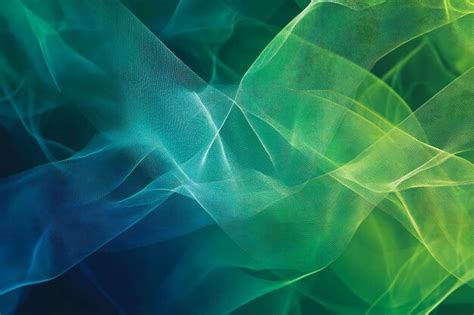 Serene Green And Blue Flowing Waves With Soft Gradient Effect Gentle Calming And Modern Abstract