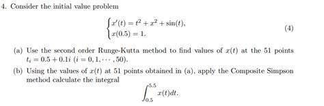 [solved] consider the initial value problem x t t