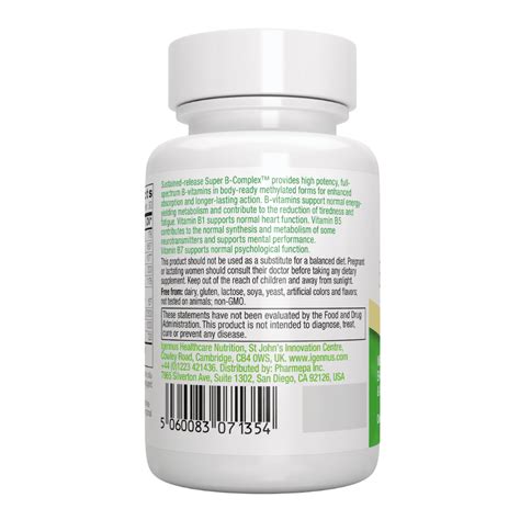 Buy Igennus Super B Complex Methylated And Sustained Release B Complex