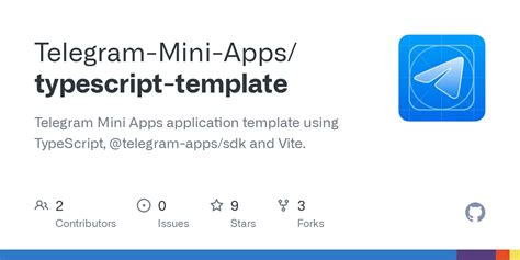 Github Telegram Mini Apps Typescript Template Telegram Mini Apps Application Template Using