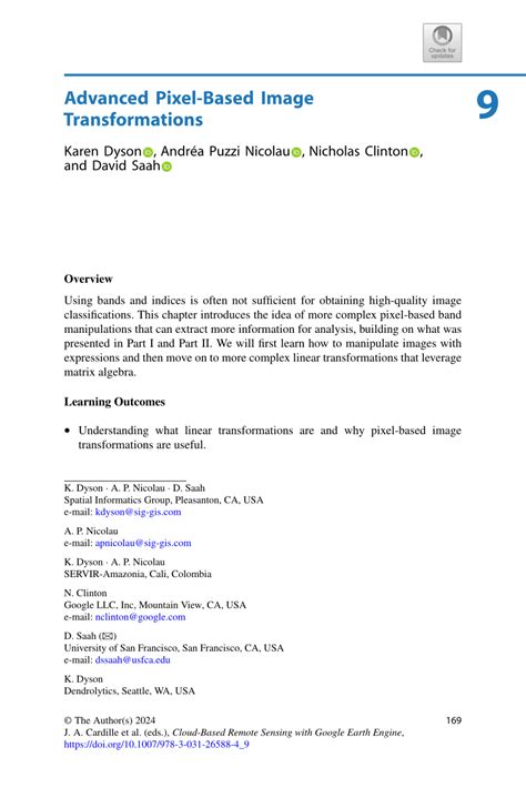 Pdf Advanced Pixel Based Image Transformations