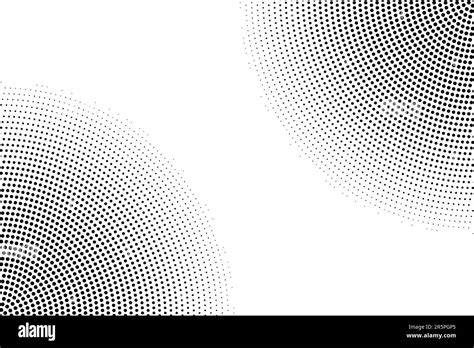 Black And White Abstract Background With Wavy Dotted Pattern Halftone Effect Vector
