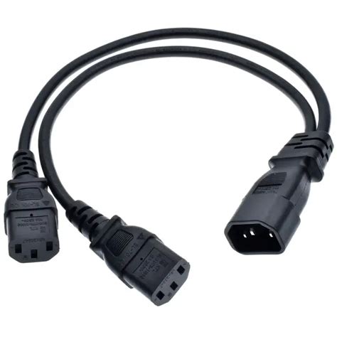 Iec 320 Dual C13 Output Power Cord C14 To 2 C13 Y Splitter Power Cable