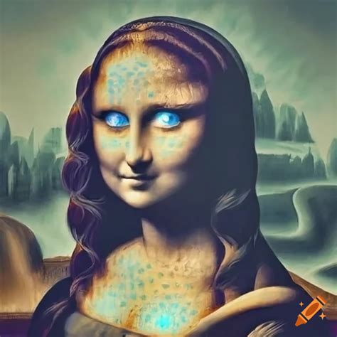 Mona Lisa With Blue Eyes