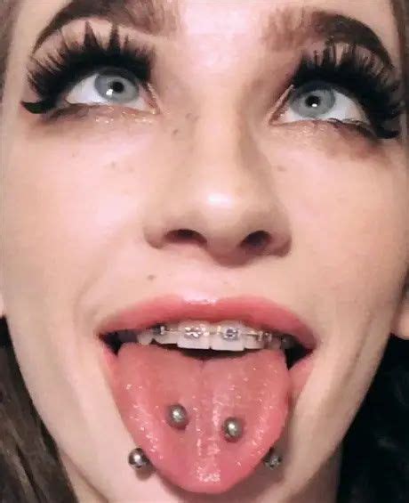 Ditzy Double Tongue Ring Slut Teen Hardxwired