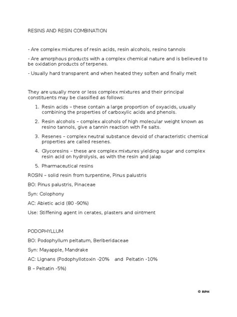 Resins And Resin Combination Pdf Resin Glassforming Liquids And Melts