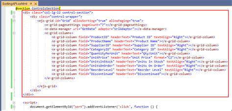 Supply On Demand Data To A Syncfusion Aspnet Ui Core Data Grid Control Using Code Generated By