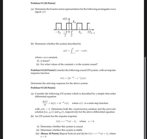 Solved Problem Points A Determine The Fourier Chegg