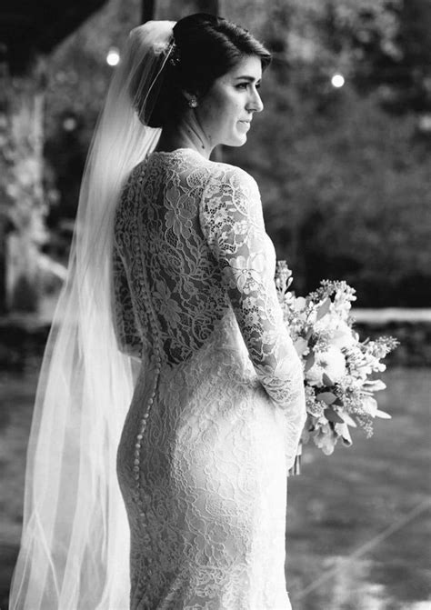 Mermaid V Neck Sweep Train Long Sleeve Lace Wedding Dress Long Sleeve