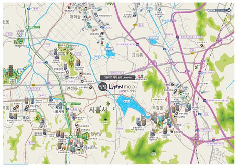 경기도 시흥시 안내도 포트폴리오 그림지도 림맵 Limnmap