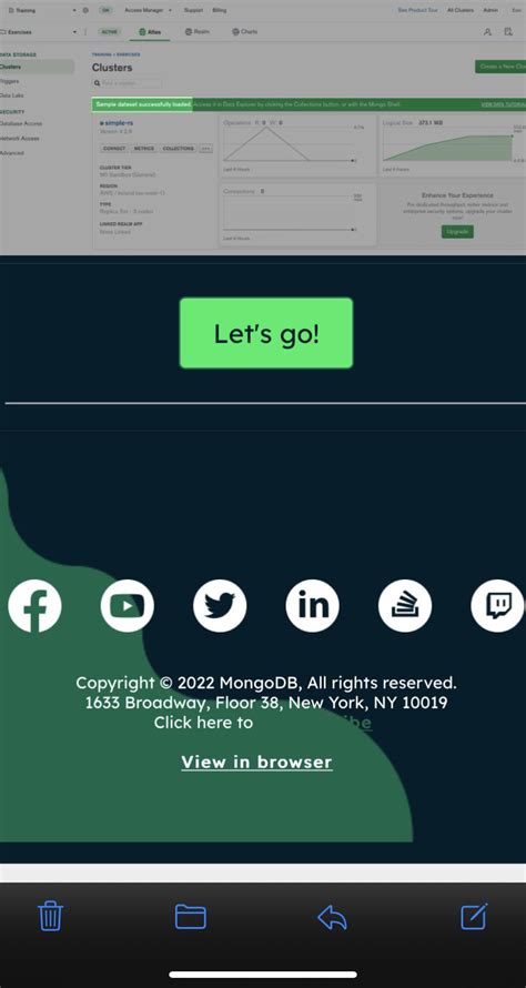 Mongodb Atlas Trying To Hide Their Unsubscribe Link Riiiiiiitttttttttttt