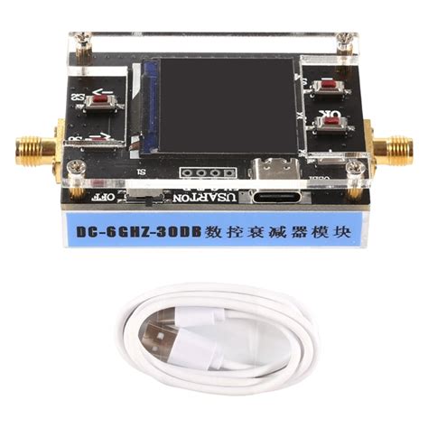 Digital Programmable Rf Attenuator Module Type C Type 6g 30db Tft Display Cnc Housing Support