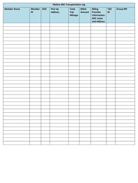 Fillable Online Adc Member Transportation Form Molina Healthcare Fax Email Print Pdffiller