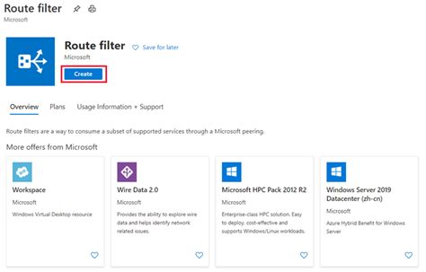 Configure Route Filters For Microsoft Peering Azure Portal