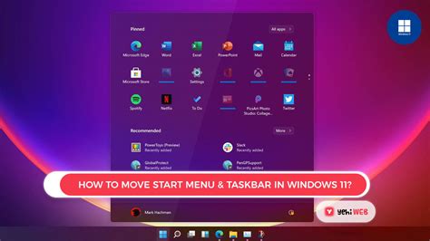 How To Move The Start Menu And Taskbar In Windows 11 [ Easy Guide ] Yehi Web