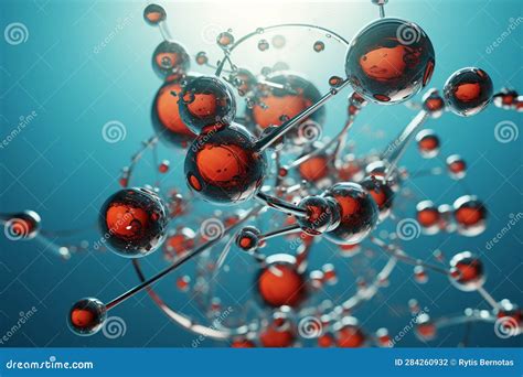Round Water Molecules Connected With Each Other Generative Ai Stock Illustration Illustration