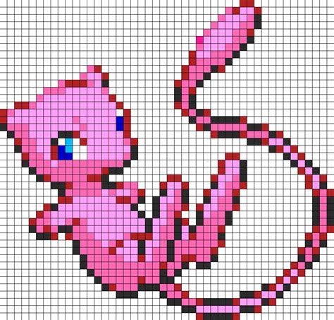 Mew Perler Bead Pattern Bead Sprites Characters Fuse Bead Patterns