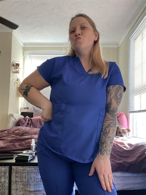 Feeling Blue Swipe To See Whats Under My Scrubs Rscrubsgonemild