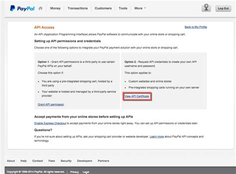 retrieving your paypal api credentials matt cole