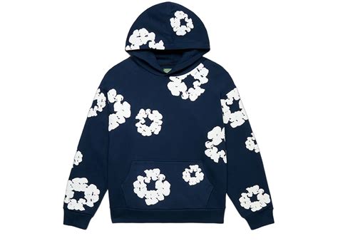 Denim Tears Cotton Wreath Hoodie Navy Newcop