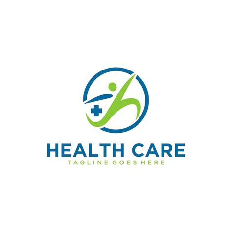 건강 관리 로고 디자인 프리미엄 벡터