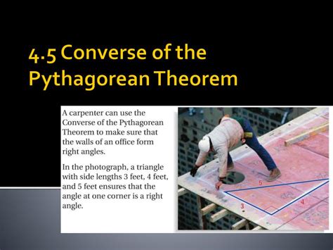 Ppt 45 Converse Of The Pythagorean Theorem Powerpoint Presentation