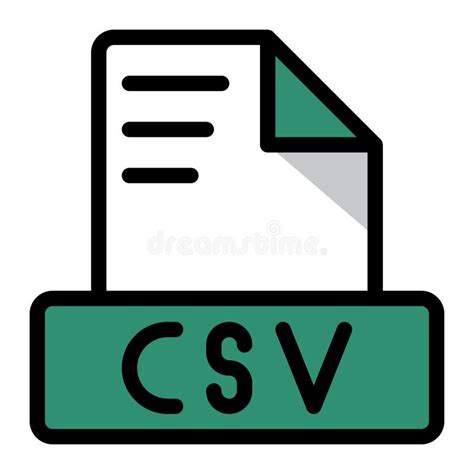 Csv File Icon Colorful Style Design Document Format Text File Icons