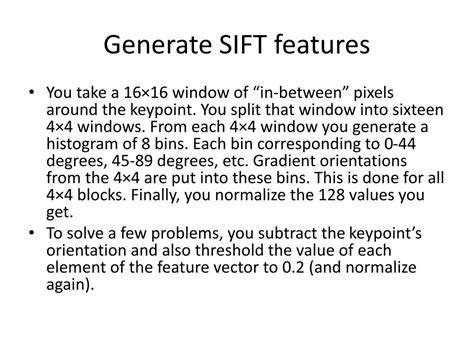 Ppt Matlab Tutorial Session 2 Sift Powerpoint Presentation Free