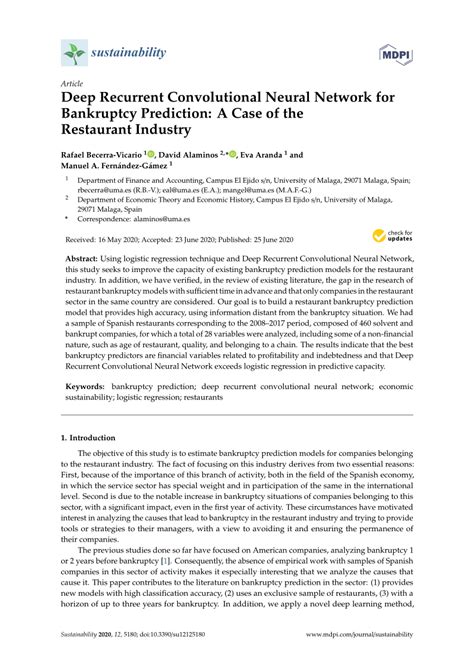 Pdf Deep Recurrent Convolutional Neural Network For Bankruptcy Prediction A Case Of The