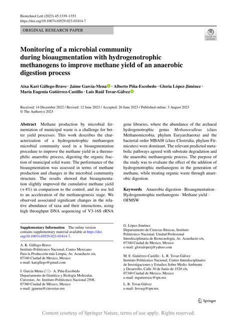 Pdf Monitoring Of A Microbial Community During Bioaugmentation With