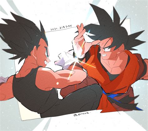Son Goku And Vegeta Dragon Ball And 1 More Drawn By Onore Danbooru