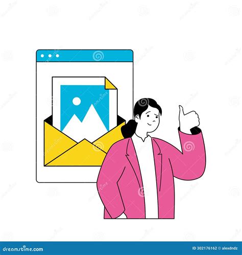 Design Development Concept With Cartoon People In Flat Design For Web Stock Illustration