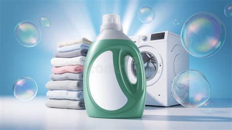 Fresh Laundry Detergent Clean Clothes Washing Machine Bubbles Ai