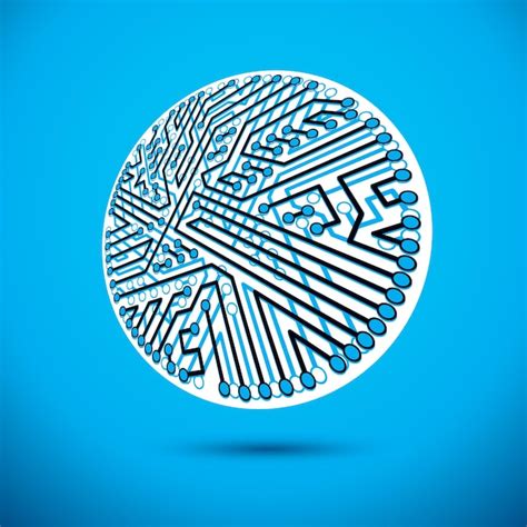 Premium Vector Vector Technology Cpu Design With Circular Microprocessor Scheme Computer