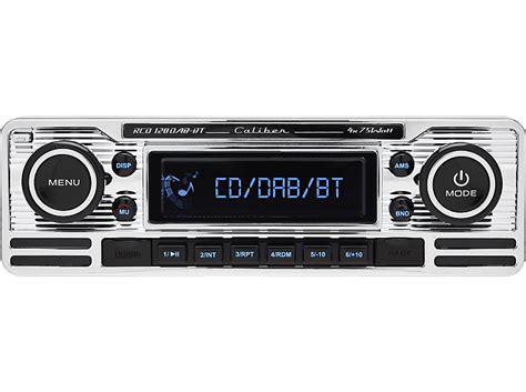 Caliber Rcd120dab Bt Autoradio Retro Dab Fm Tuner Cd Bluetooth Technologie Und Usb Silber