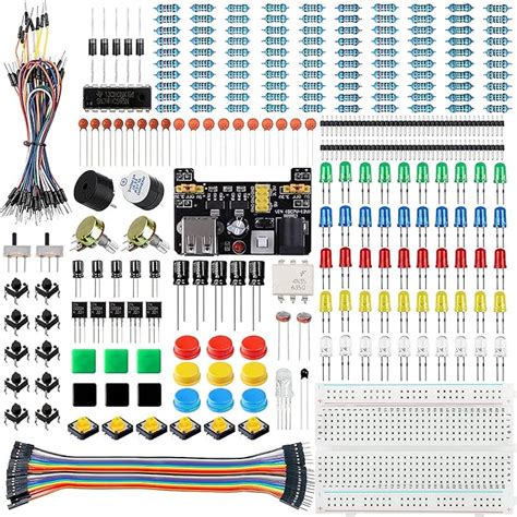 Miuzei Basic Starter Kit For Arduino Projects Breadboard Jumper Wires Power