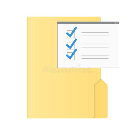 File Computer Folder Icon With Error Isolated On White Background Stock