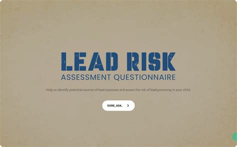 Lead Risk Assessment Questionnaire Surveysparrow