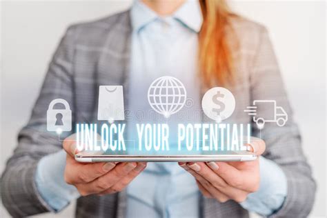 Handwriting Text Writing Unlock Your Potential Concept Meaning Release