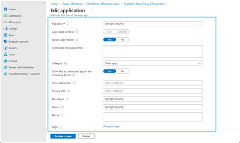 Deploy And Monitor The Status Of The Skyhigh Client Proxy Scp On Windowsos Using Intune