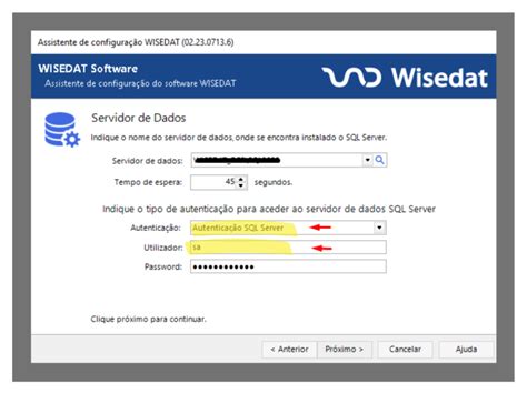 Instalar instância de SQL Server Express WISEDAT