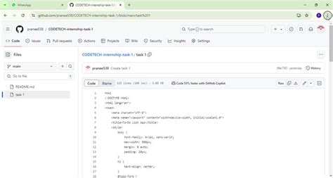 Sodanapalli Naga Praneetha On Linkedin I Have Completed My Internship Task 1 Given My Codetech