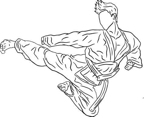 Ilustration Of Taekwondoin Doing High Kick For Taekwondo Logo 22109180