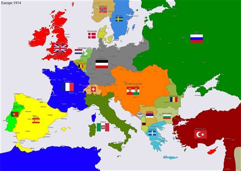 Карта европы перед первой мировой