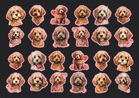 Cockapoo Stickers Set Of 24 Stickers Journal Sticker Valentine
