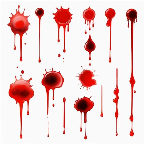 Premium Vector Bleeding Vector Set White Background Isolated A High